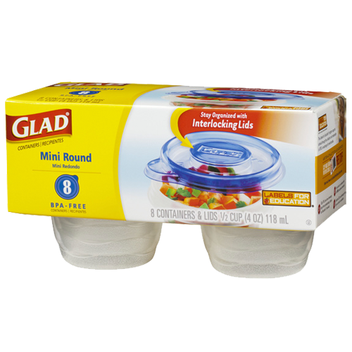 GLAD Mini Round – 8 Recipientes | UDISA